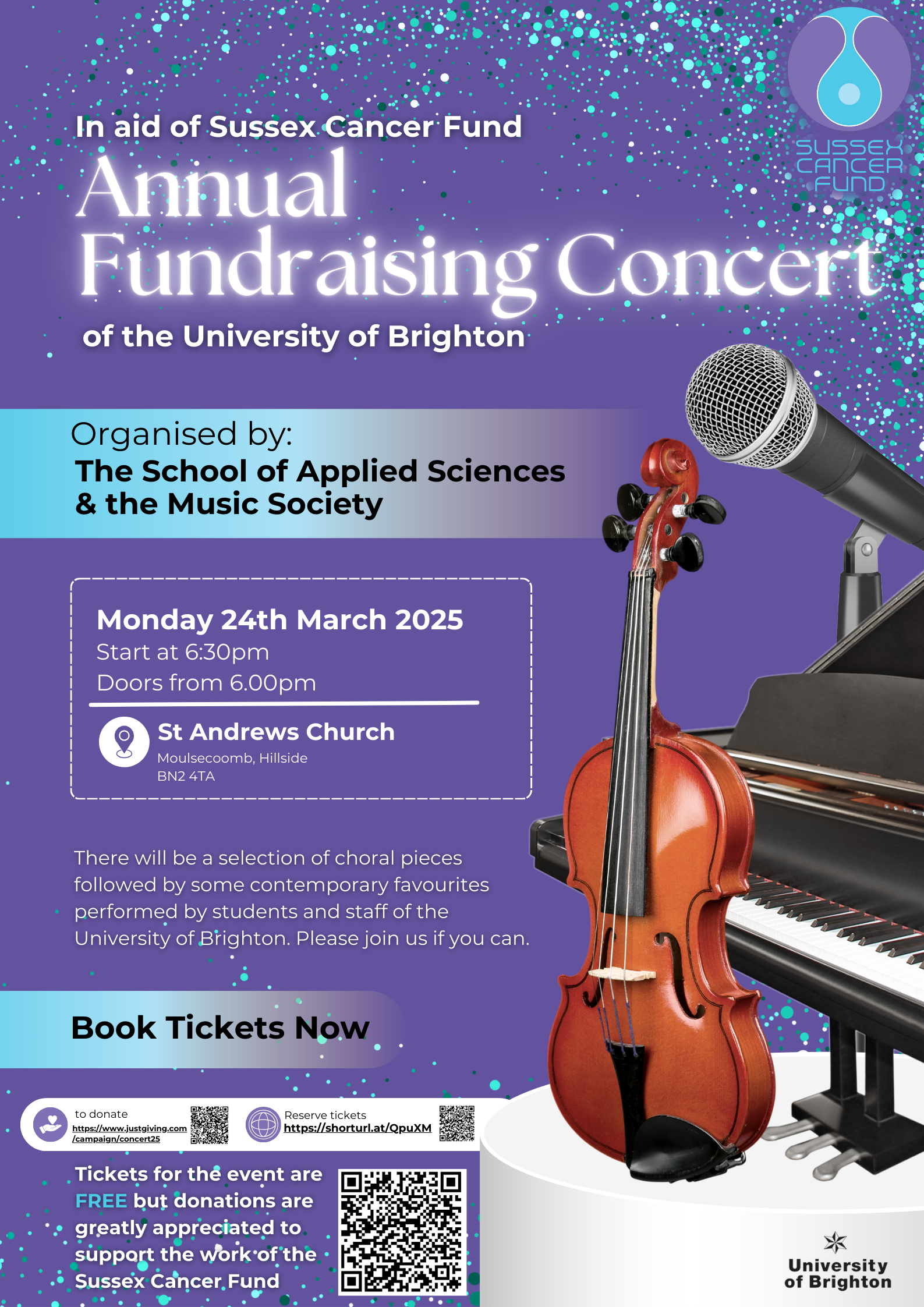 Support the University of Brighton’s Annual Fundraising Concert 🎶🎤 ...