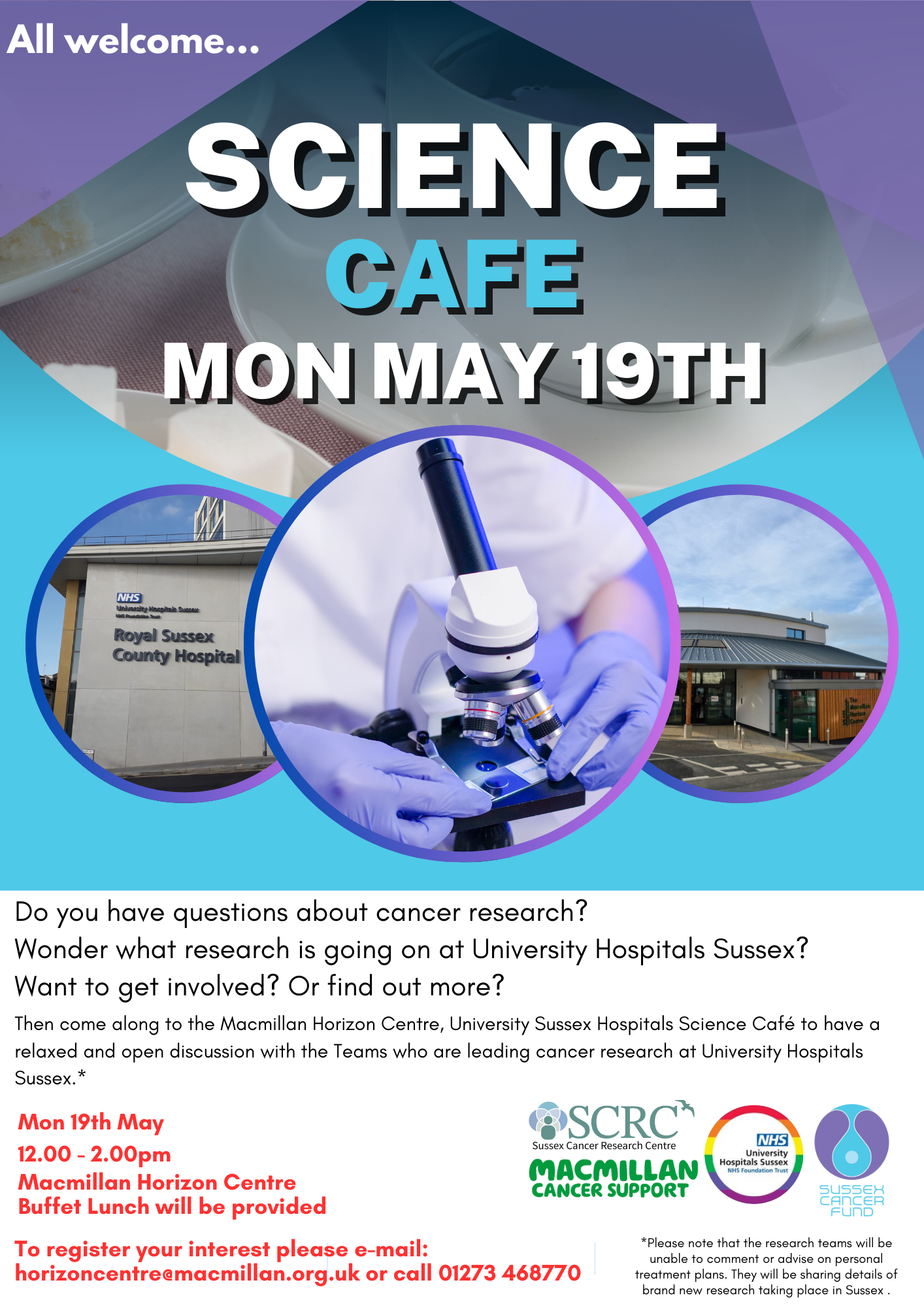 Don’t Miss the Next Science Café - Sussex Cancer Fund
